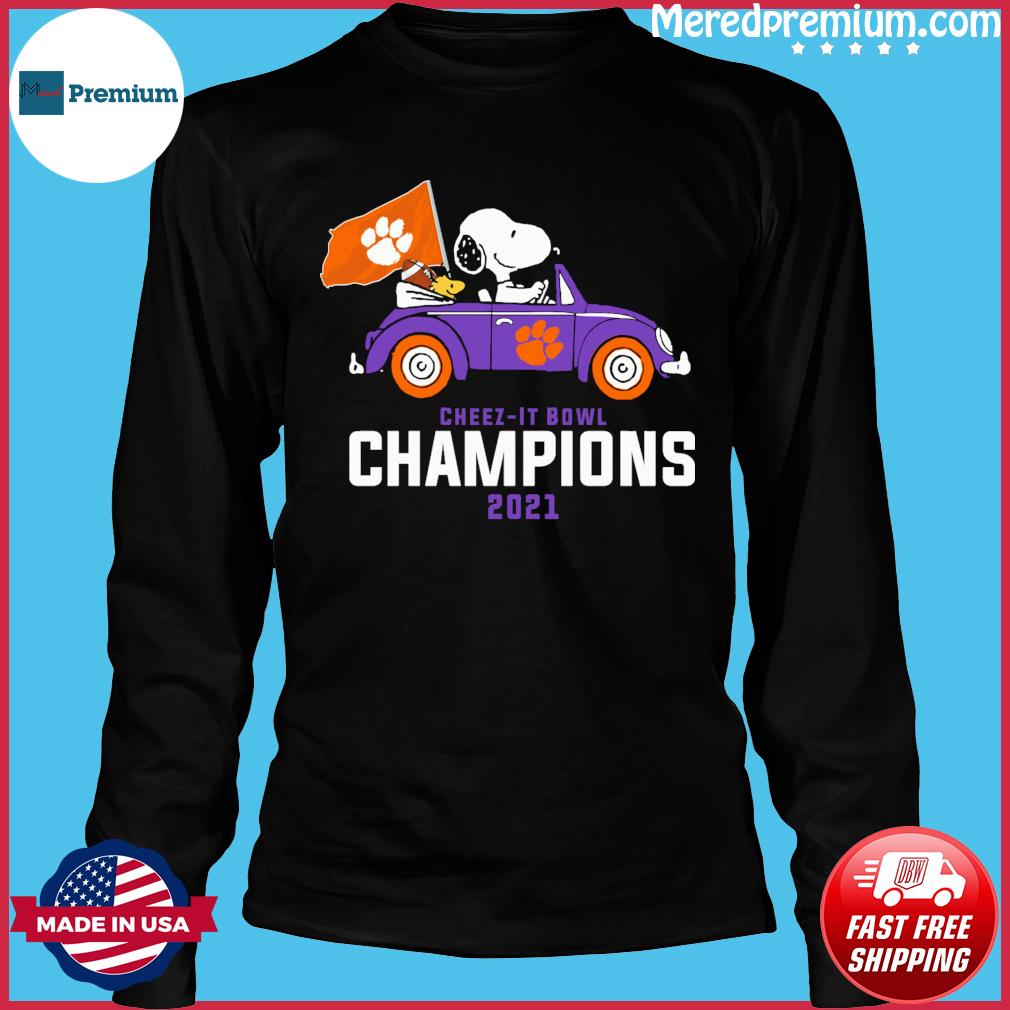 Snoopy And Woodstock Clemson Tigers 2021 Cheez-it Bowl Champions Shirt ...
