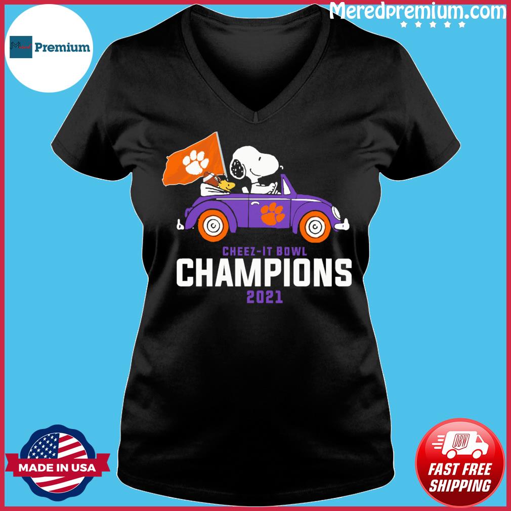 Snoopy And Woodstock Clemson Tigers 2021 Cheez-it Bowl Champions Shirt ...