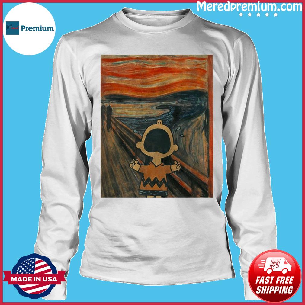 Peanuts Charlie Brown Scream Artsy Premium T-Shirt, hoodie, sweater ...