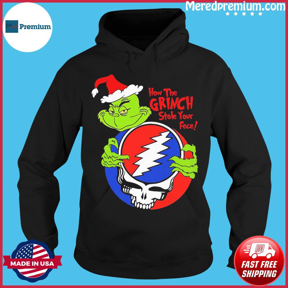 Grinch Hug Grateful Dead How The Grinch Stole Your Face Christmas Shirt ...