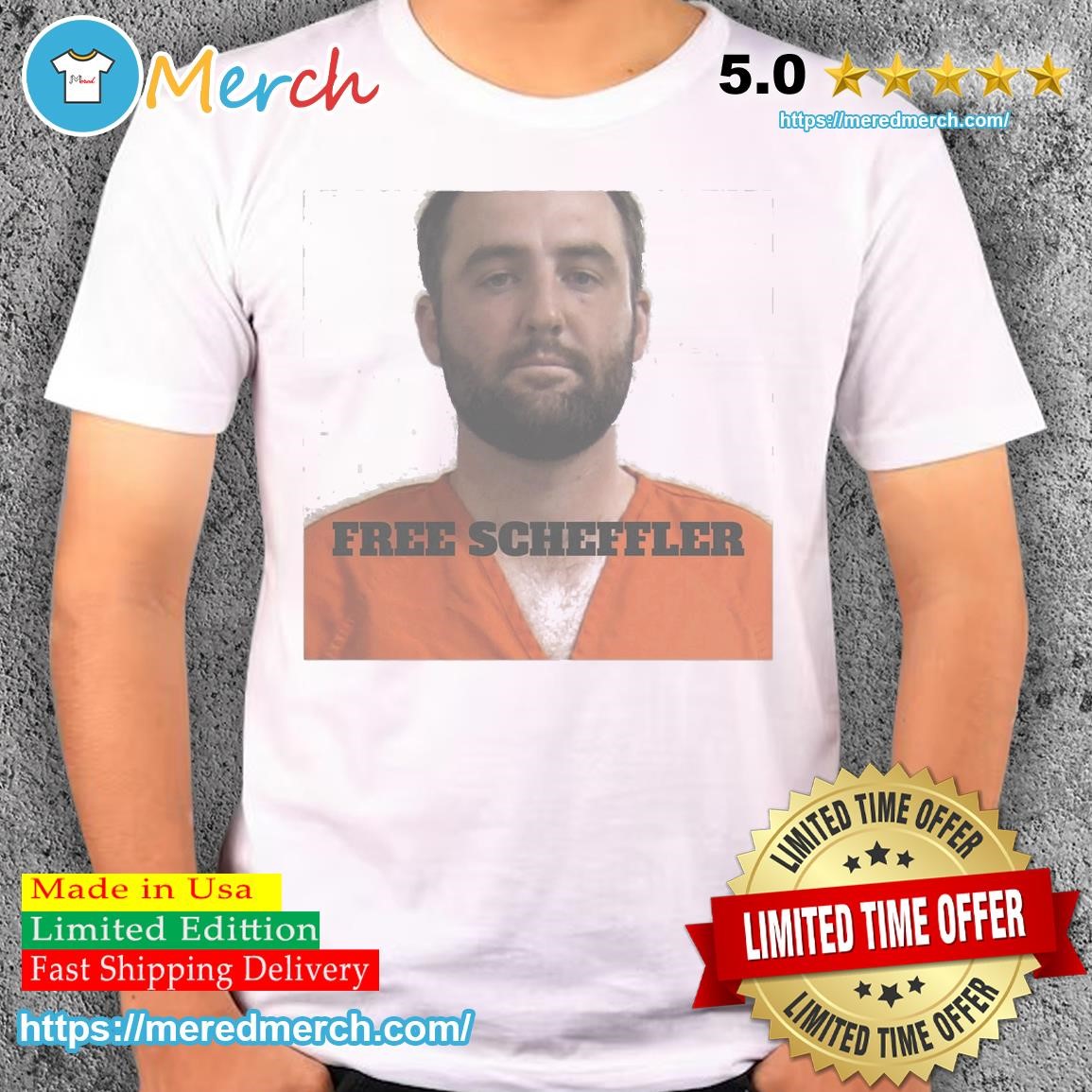 FREE SCHEFFLER Scottie Scheffler Mugshot – Meredmerch