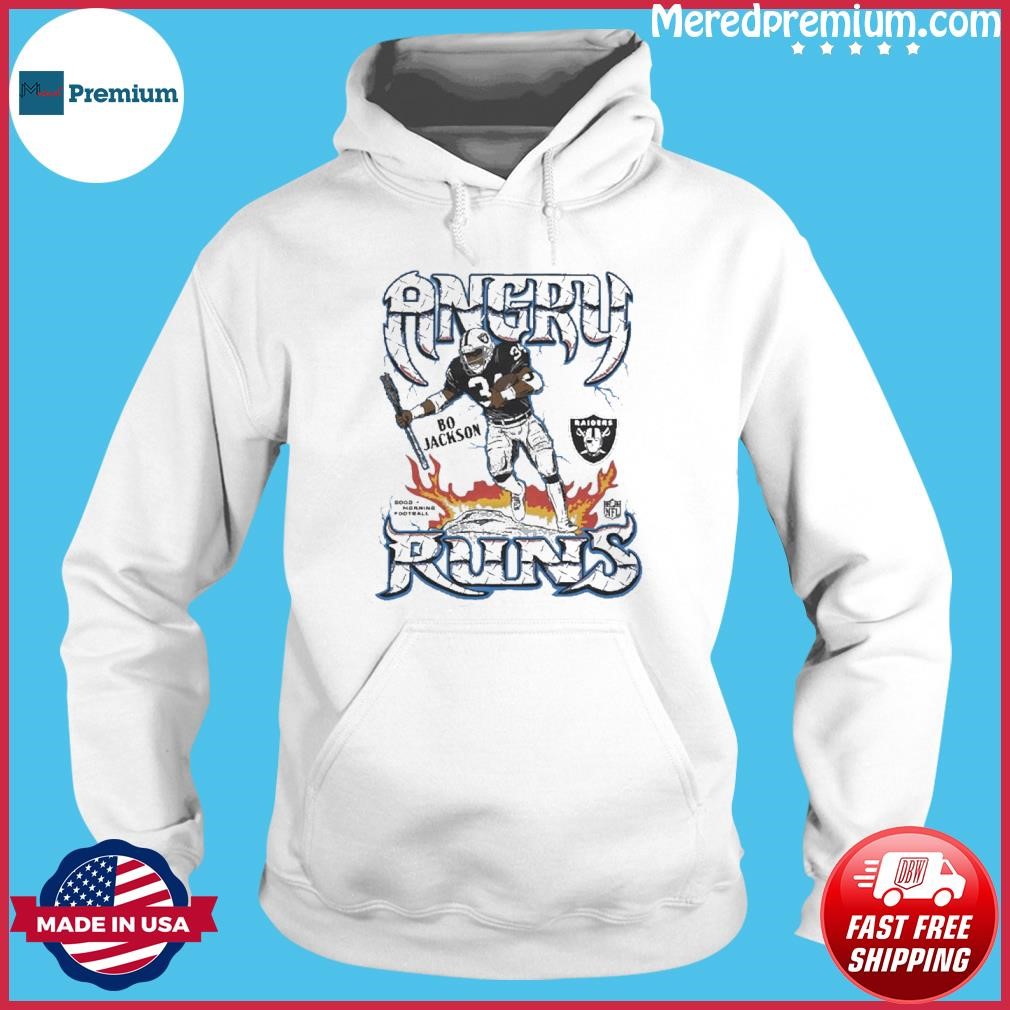 Angry Runs Bo Jackson Las Vegas Raiders T-shirt, hoodie, sweater, long ...