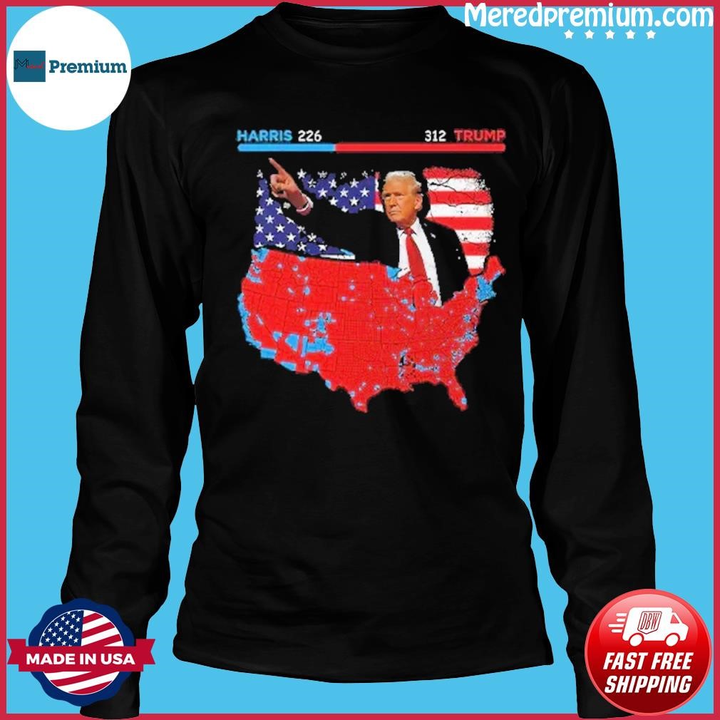 2024 Electoral Map Trump 312 Red 2024 Election Results Map Shirt ...