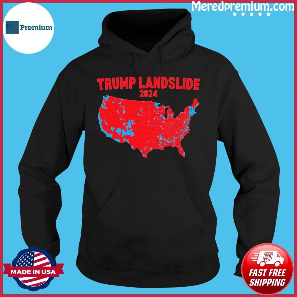 2024 Electoral Map Trump Landslide Red Election Map shirt, hoodie ...