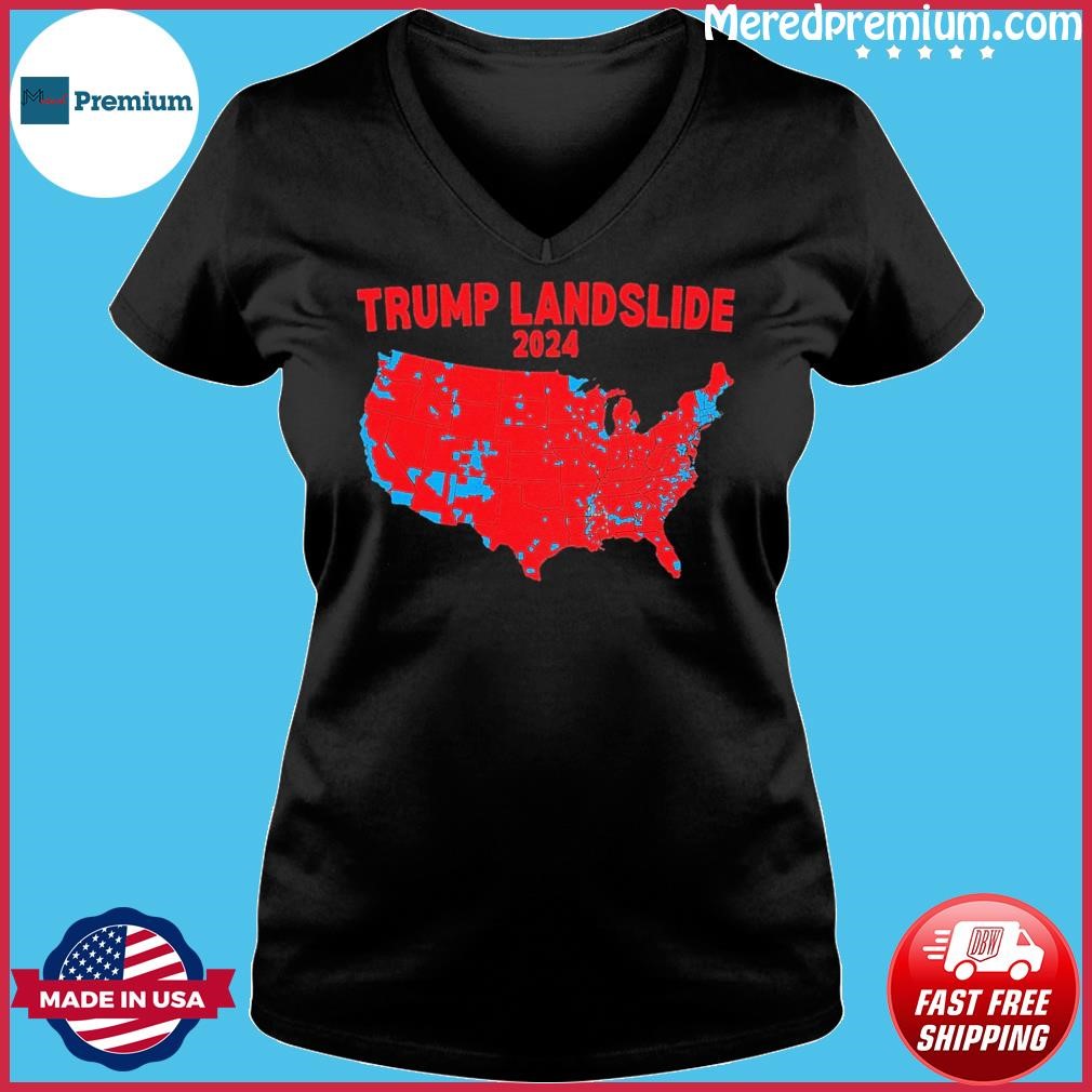 2024 Electoral Map Trump Landslide Red Election Map shirt, hoodie ...