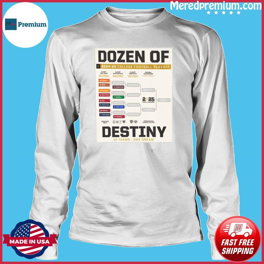 ASU Football Dozen Of Destiny CFP Bracket 2024-2025 Shirt, hoodie ...