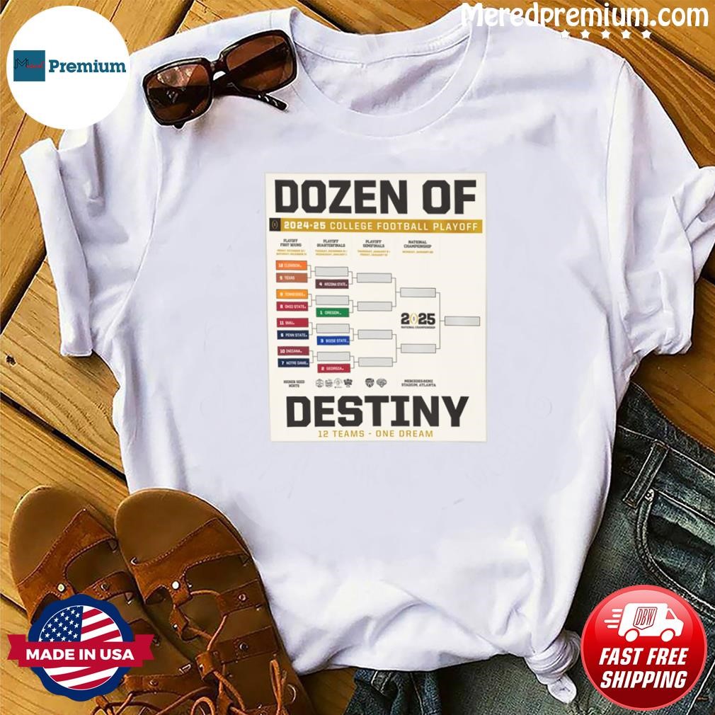 ASU Football Dozen Of Destiny CFP Bracket 2024-2025 Shirt, hoodie ...