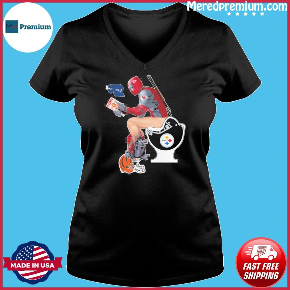 Deadpool X Kansas City Chiefs Sitting On Toilet Pittsburgh Steelers And ...