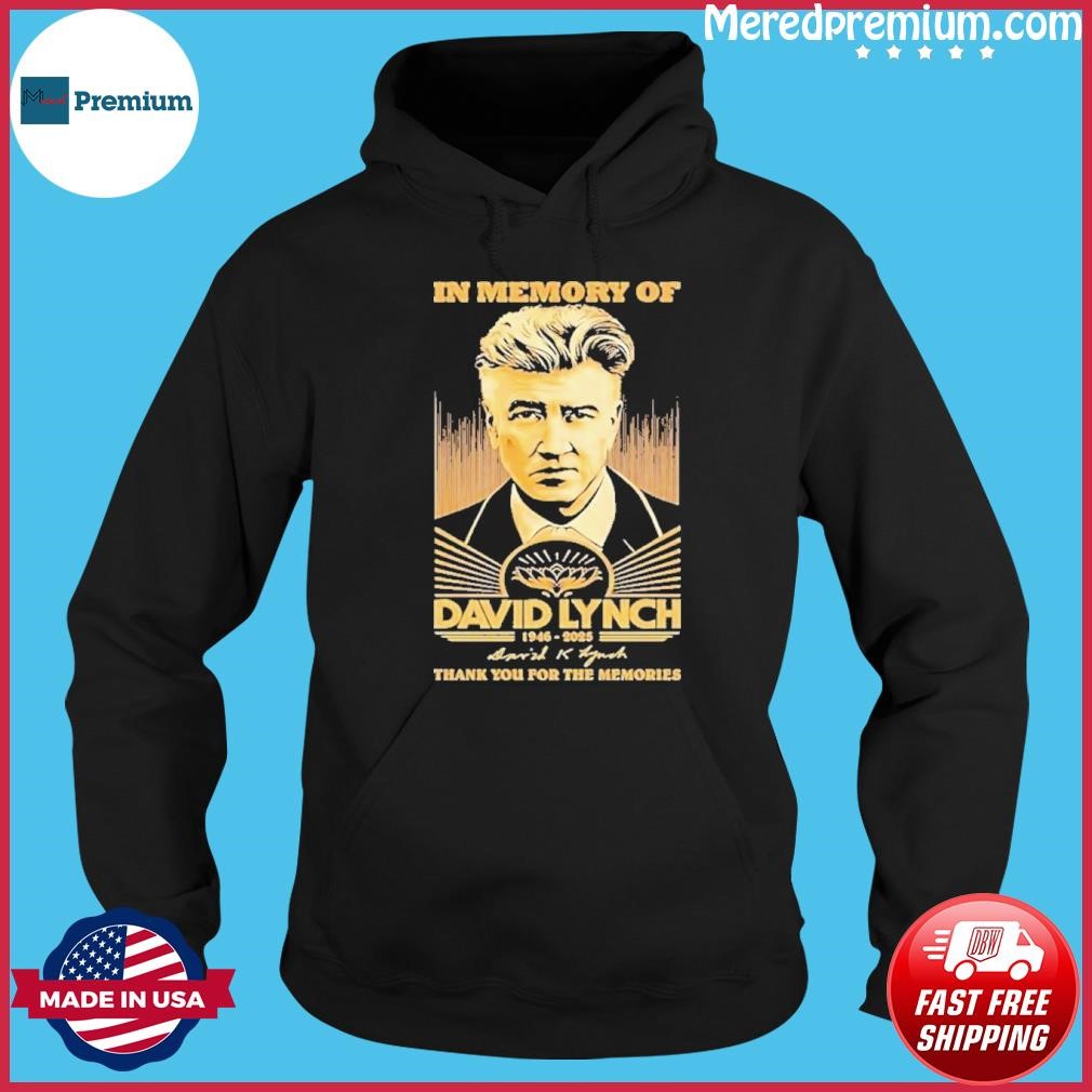 David Lynch 1946-2025 Thank You For The Memories Signature T-Shirt ...