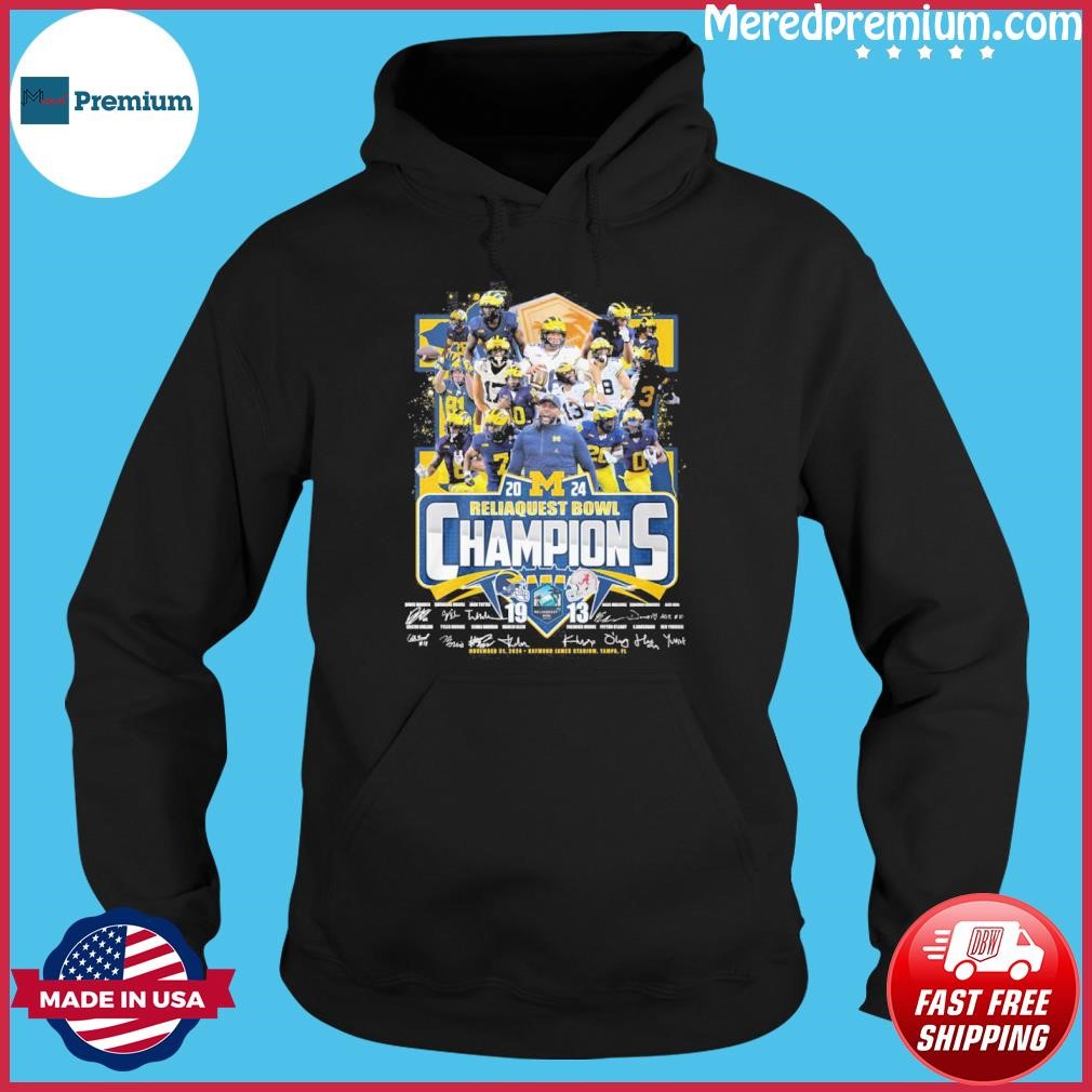 Michigan Wolverines Team 2024 Reliaquest Bowl Champions 19-13 ...