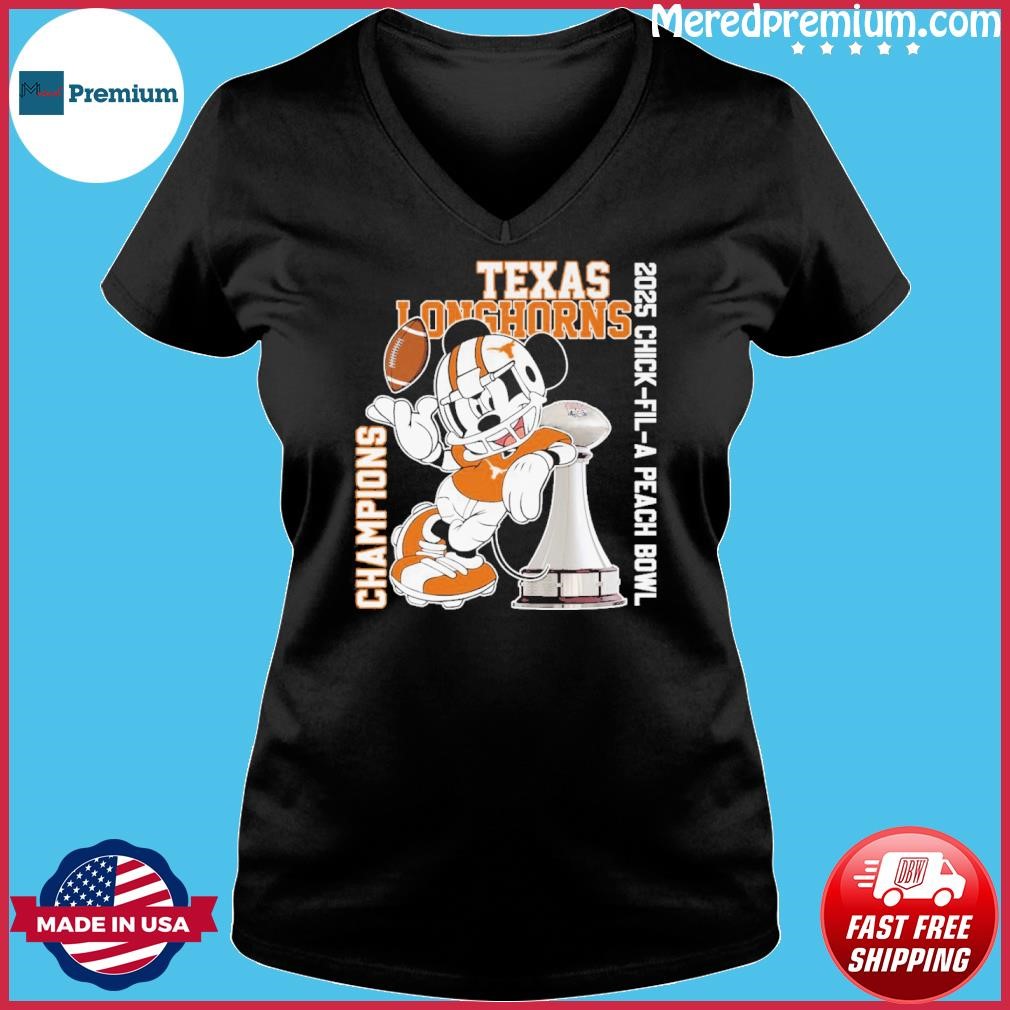 Mickey Mouse X Texas Longhorns 2025 Chick-Fil-A Peach Bowl Champions ...