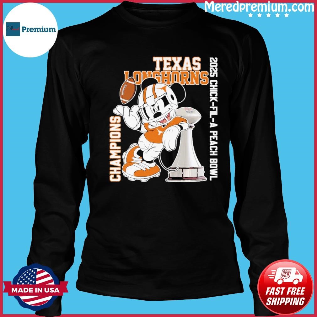 Mickey Mouse X Texas Longhorns 2025 Chick-Fil-A Peach Bowl Champions ...