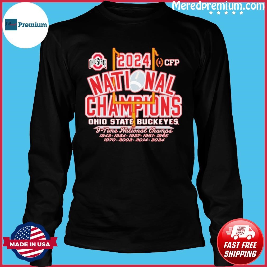 Ohio State Buckeyes 2024 CFP National Champions Multi Shirt, hoodie, sweater, long sleeve and ...