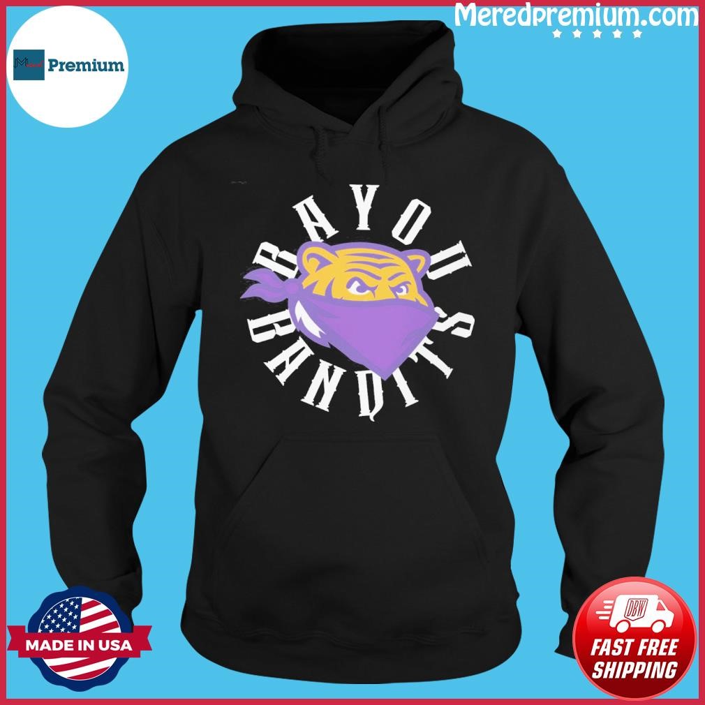 Official LSU Tigers Bayou Bandit Mascot Emblem T-Shirt, hoodie, sweater ...