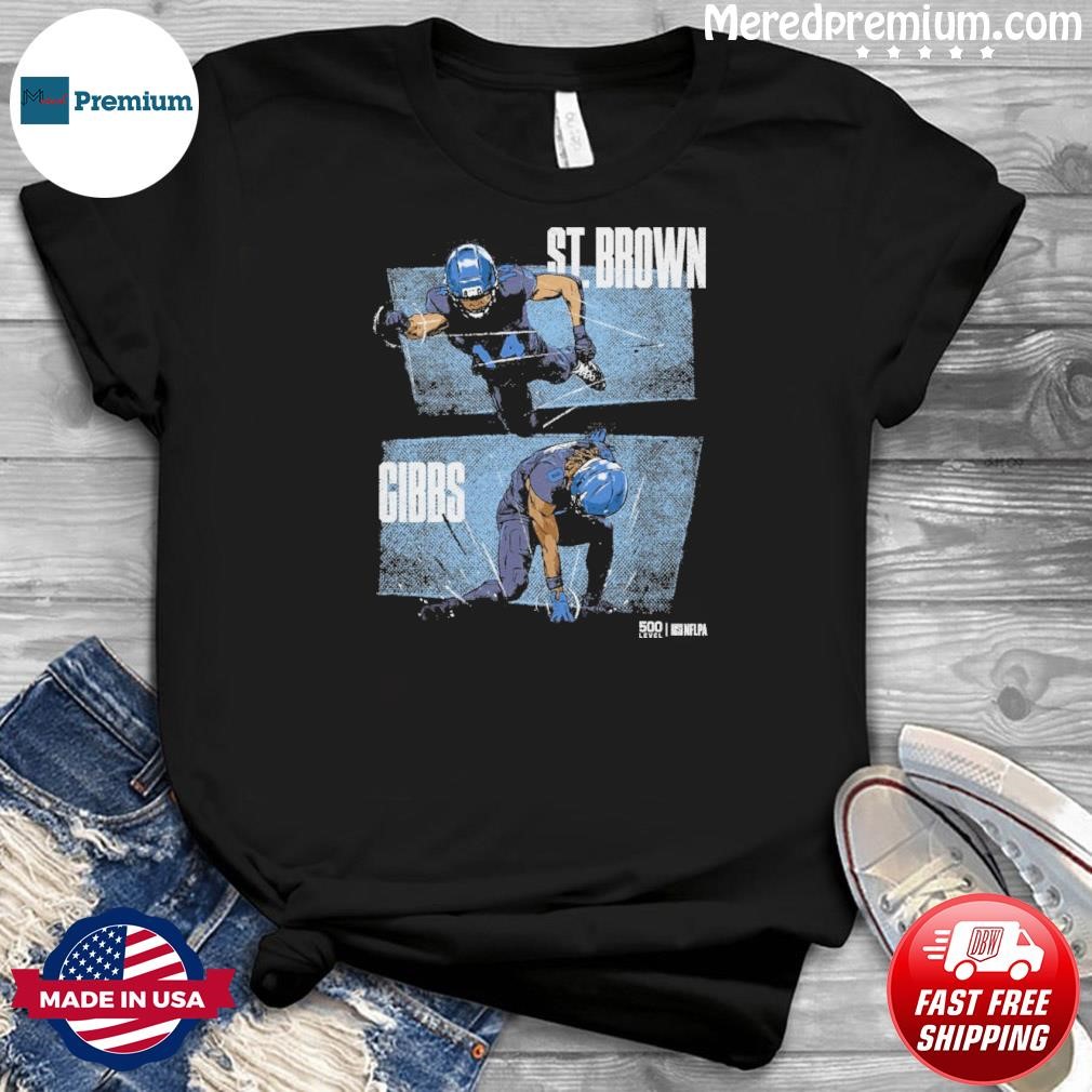 Official Jahmyr Gibbs & Amon-Ra St. Brown Detroit Lions Dynamic Duo T ...