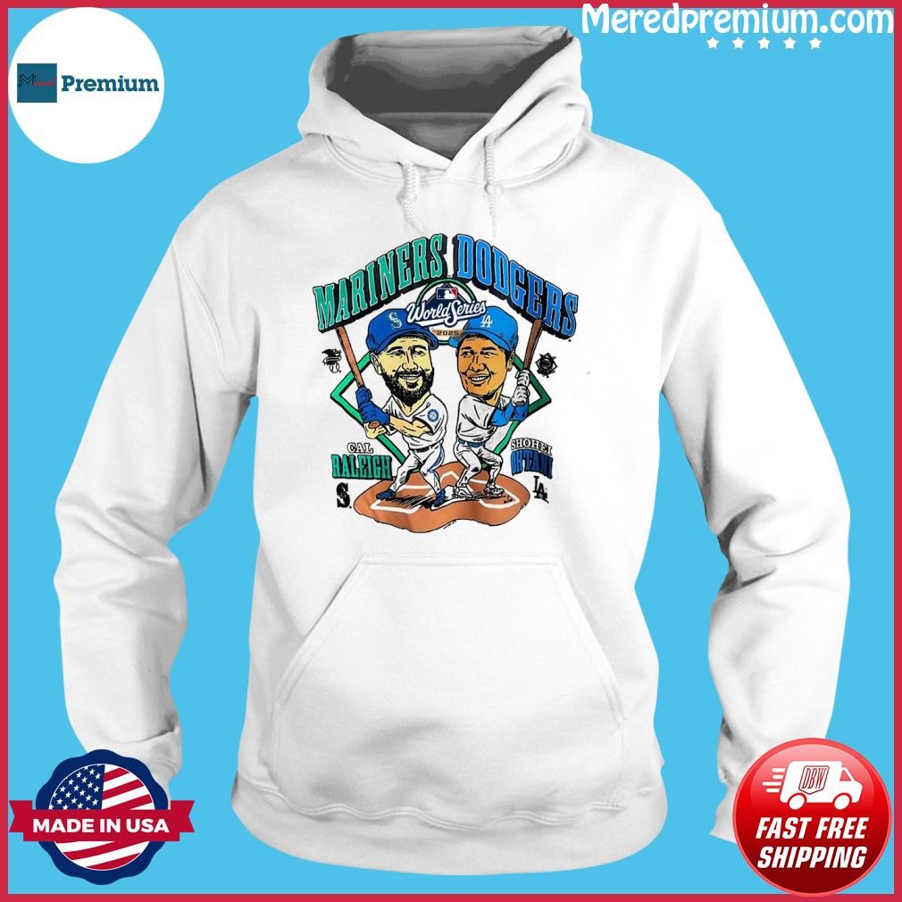 Official Mariners Cal Raleigh vs Dodgers Shohei Ohtani cartoon 2025 ...