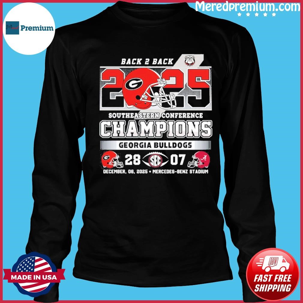 Georgia Bulldogs Back 2 Back 2025 SEC Football Champions UGA 28-7 Bama ...
