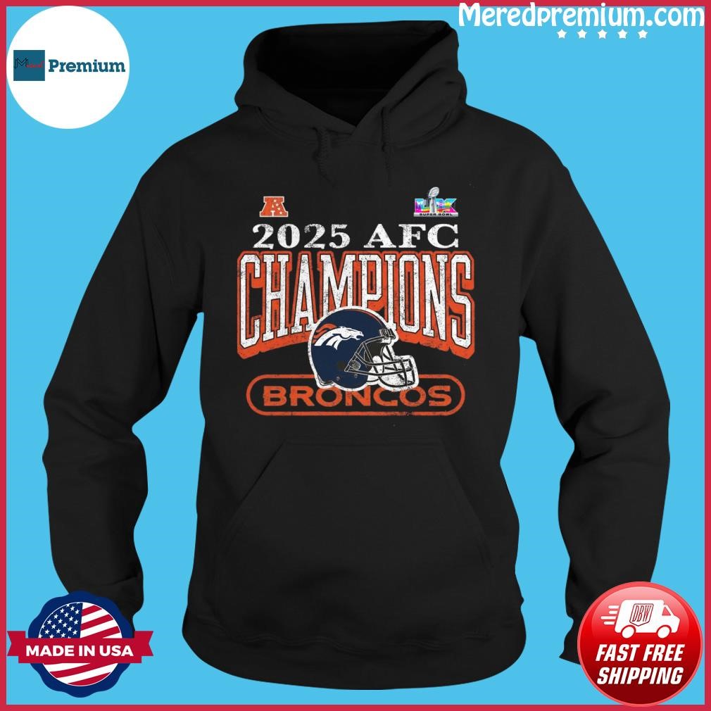 Official 2025 AFC Champions Denver Broncos Super Bowl LX Bound T-Shirt ...