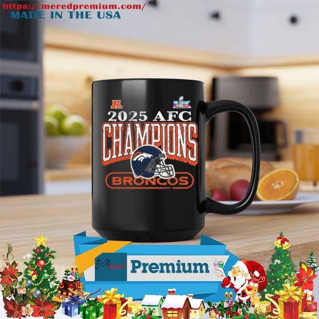 Official 2025 AFC Champions Denver Broncos Super Bowl LX Bound T-Shirt ...