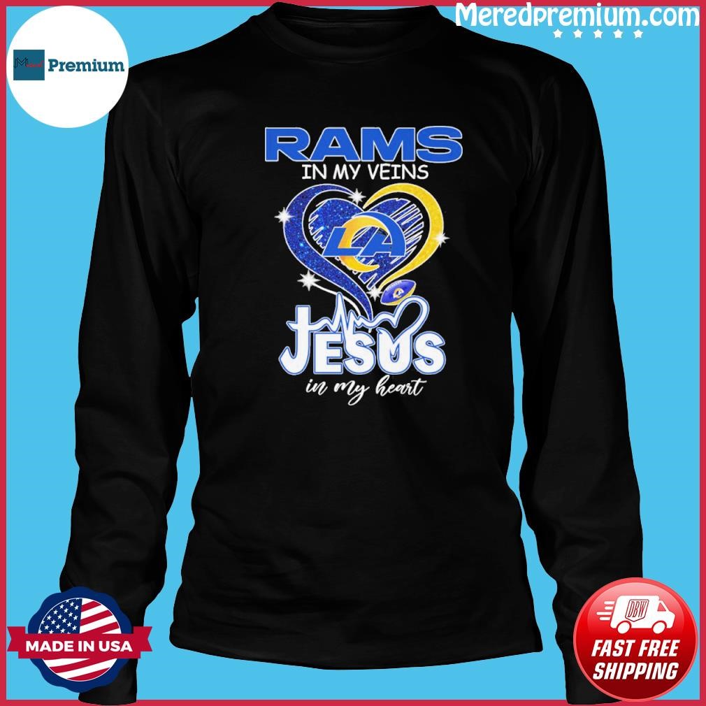 Official Los Angeles Rams In My Veins Jesus In My Heart 2026 Playoffs ...